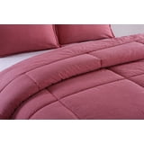 Messy Bed Washed Cotton Comforter Mini Set, King, Red - Walmart.com