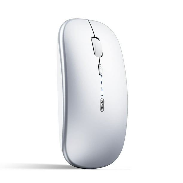 inphic Mouse Wireless Rechargeable, Ultra Slim 2.4G Quiet Wireless ...