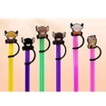6Pcs Practical Cow Shaped Straw Seal Decorations Household Dust-Proof ...