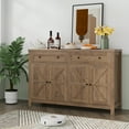 Homfa Farmhouse Kitchen Buffet Sideboard, 4-Doors 2-Drawers Wood ...