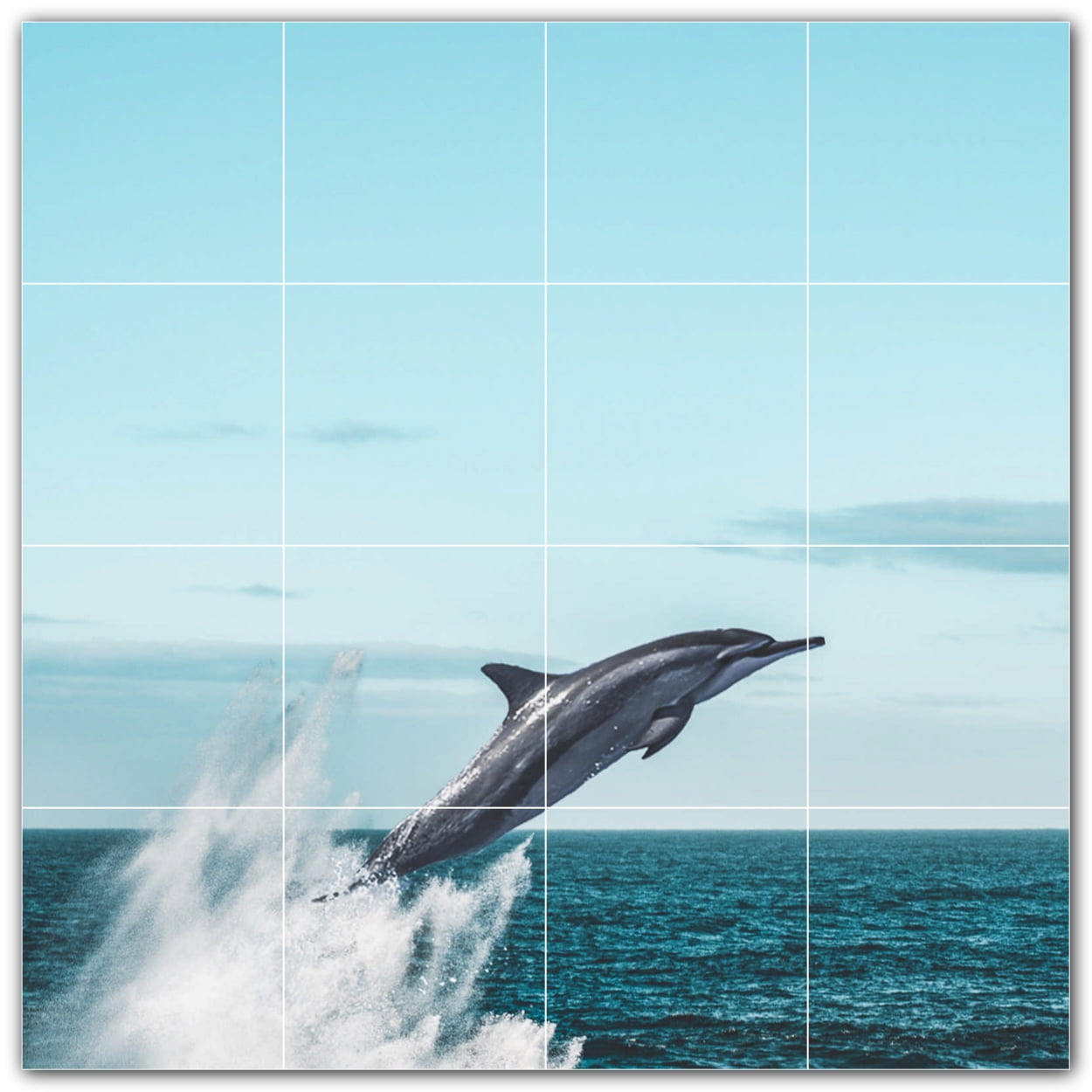 Picture-Tiles.com: Dolphin Ceramic Tile Wall Mural WAL500506-44L. 32"W ...