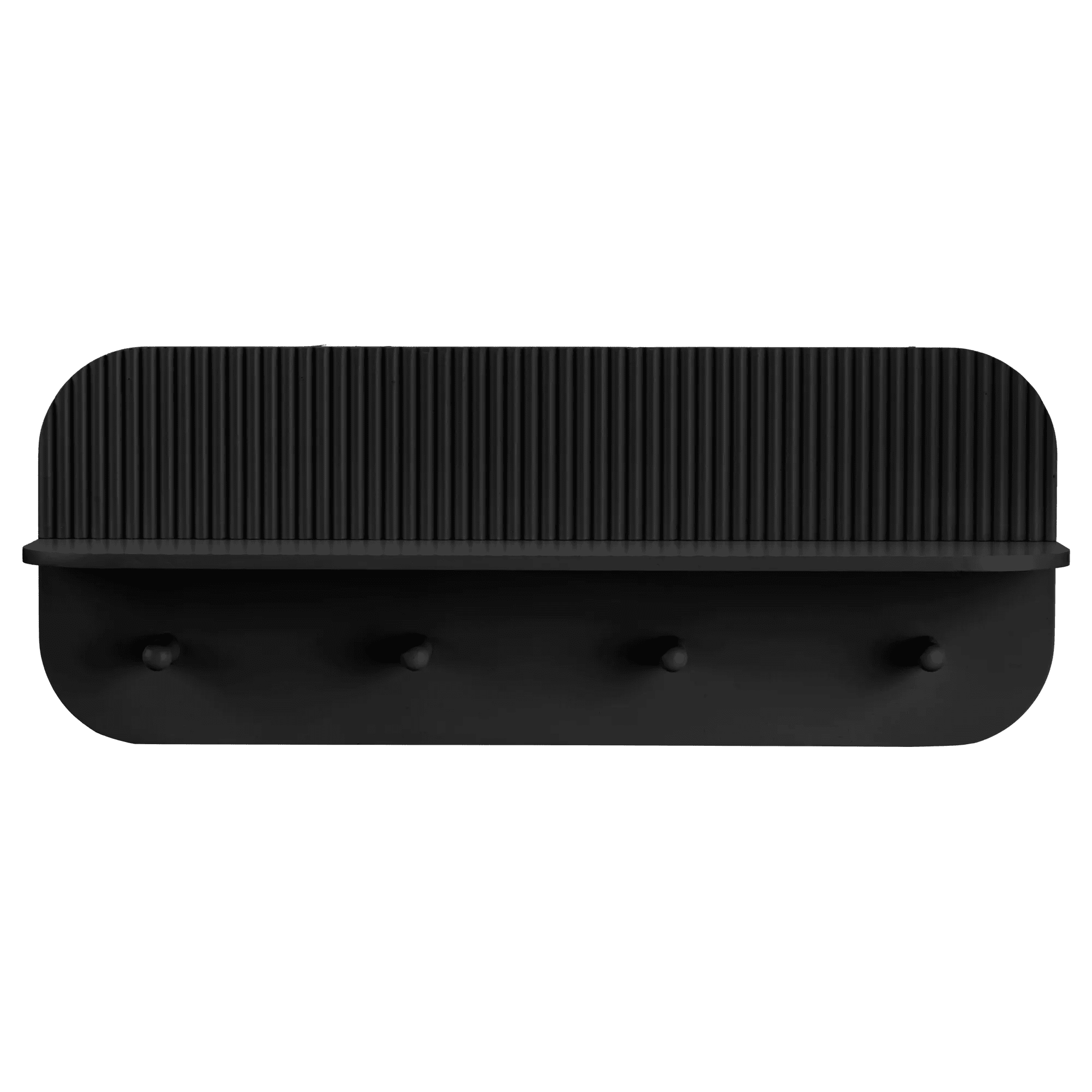 Click here for Bouclair Black Wall Shelf With Hooks 22.05 X 5.12... prices