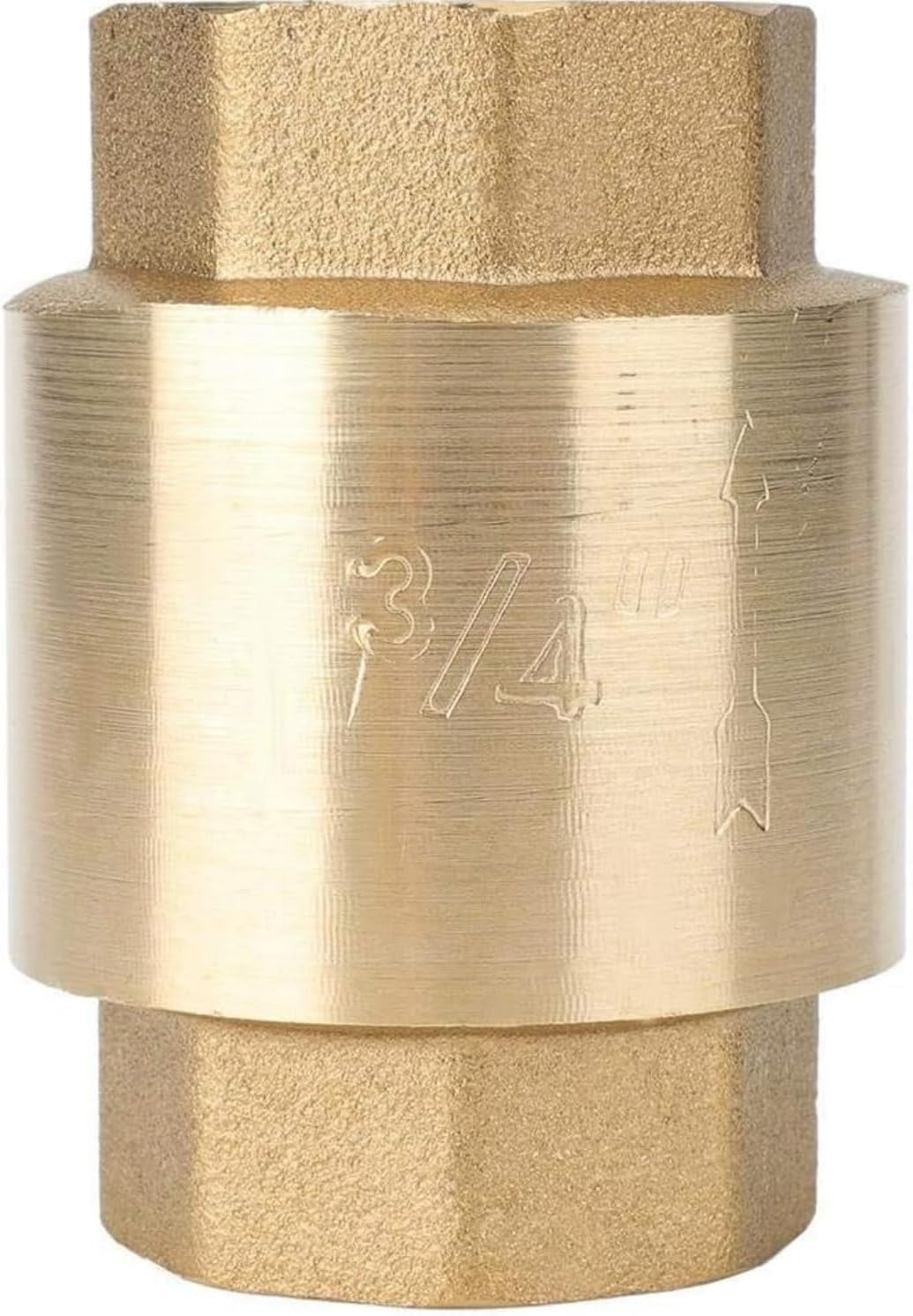 Brass Check Valve 3/4" Female Thread In-Line One Way Non Return Valve ...