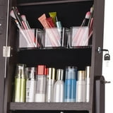 NEX Jewelry Cabinet Standing Lockable Makeup Armoire with Full-Length ...