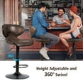 Costway 4 Adjustable Dining Bar Stools, Swivel Chairs with Backrest ...