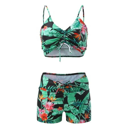 TOWED22 Womens High Waisted Bikini Set Tie Knot High Rise Two Piece ...