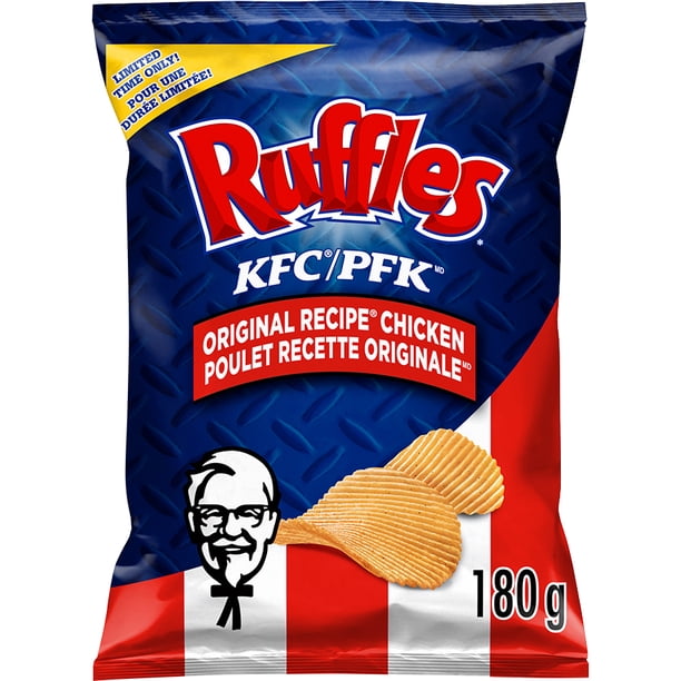 Ruffles KFC Original Recipe Chicken Flavoured Potato Chips, 180 g ...