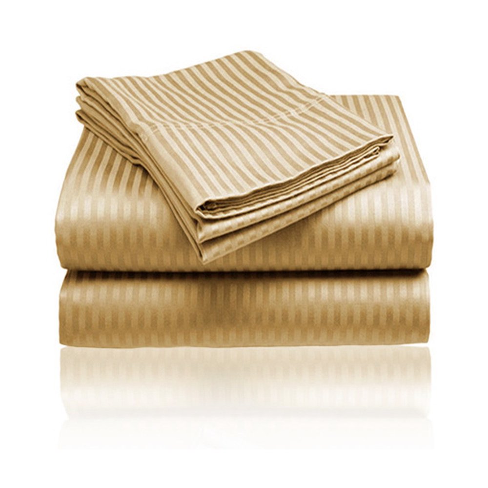 Simple Elegance Solid Color 4-Piece Sheet Set King - Gold - Walmart.com ...