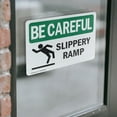 (2 Pack) Slippery Ramp OSHA Be Careful Sign 5 Inch X 3.5 Inch Vinyl ...