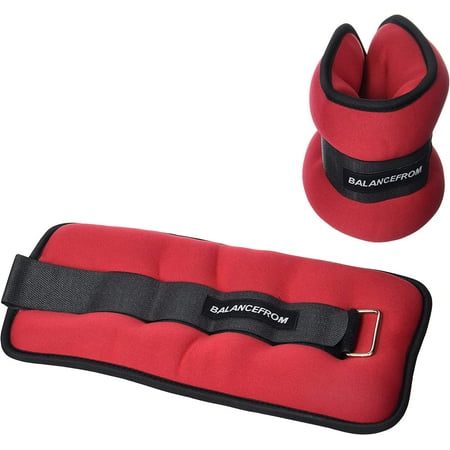 BalanceFrom GoFit Fully Adjustable Ankle Wrist Arm Leg Weights, Pair ...
