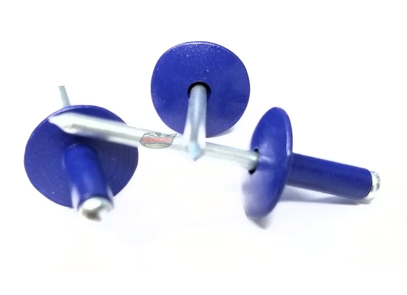 Dark Blue 3/16" Rivet Large Flange Aluminum Head Steel Mandrel Blind ...