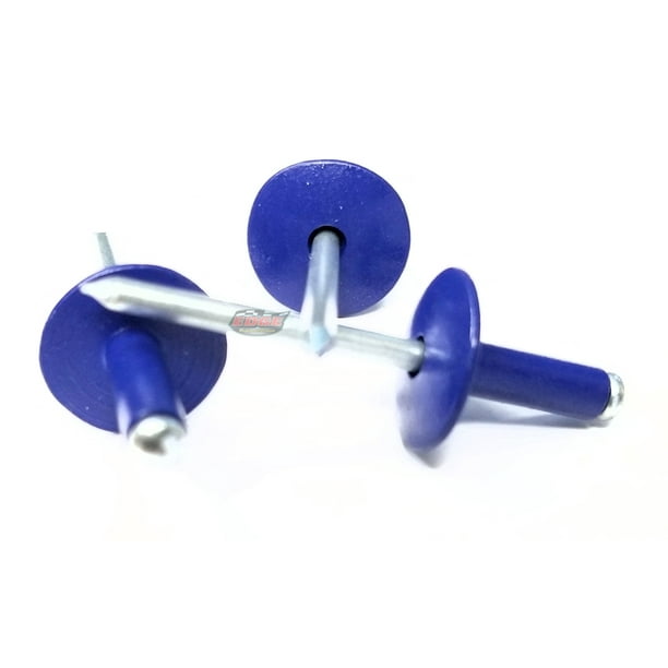 Dark Blue 3/16" Rivet Large Flange Aluminum Head Steel Mandrel Blind ...