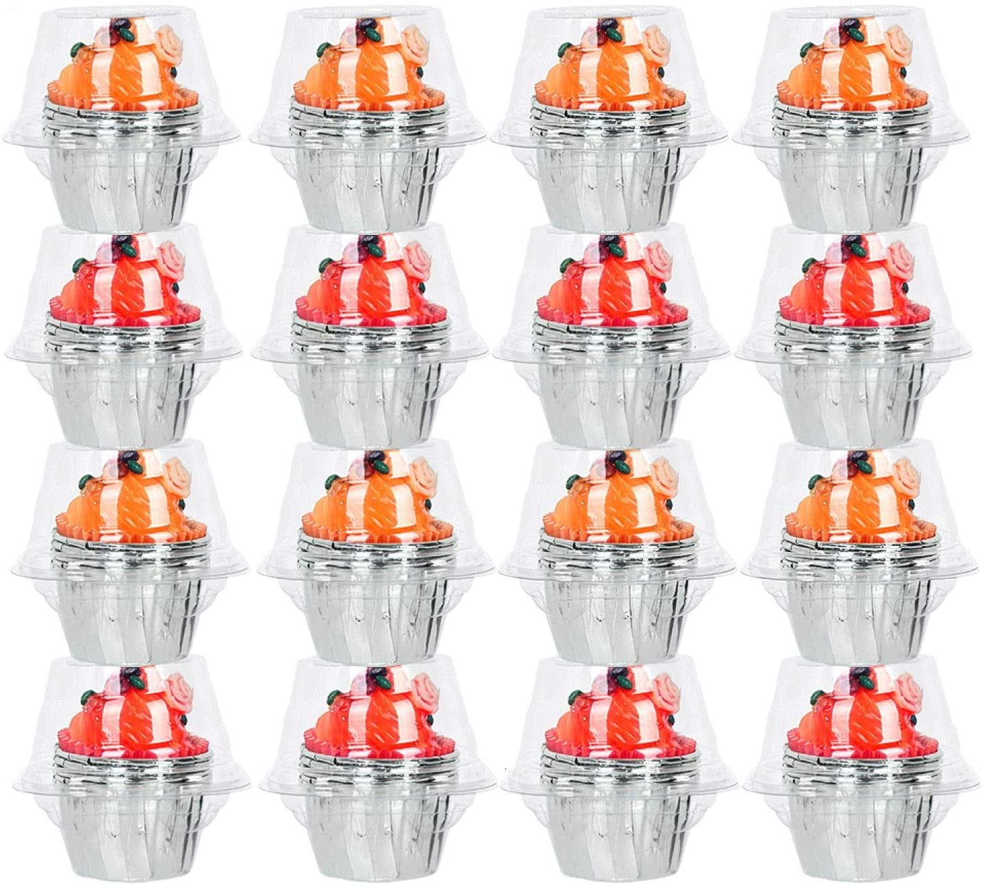 Individual Cupcake Containers 100 Packs Plastic Clear Cupcake individual-cupcake-containers-100-packs-plastic-clear-cupcake