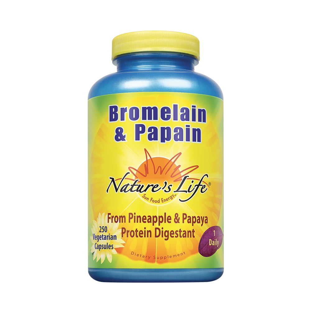 Nature's Life Bromelain & Papain | Proteolytic Enzymes For Digestive ...