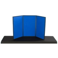 Quartet Show-It! 3-Panel Display System, 6' x 3', Double-sided, Blue ...