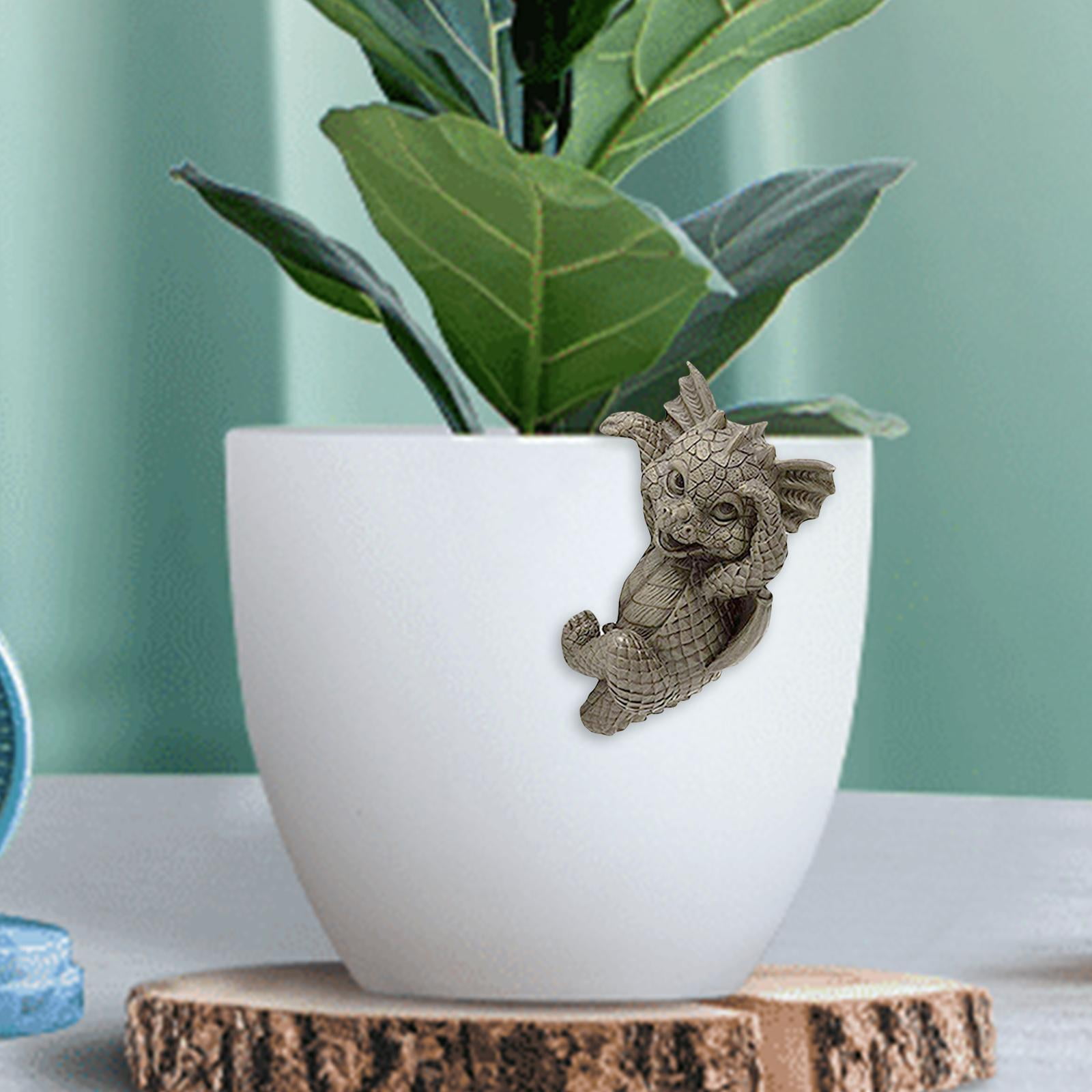 Cartoon Planter Hugger Hanging Statues Flower Pot Figurine, Decor ...
