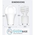 JINYUN-Super Bright GU24 LED Light Bulb 9W, 1100 Lumens 5000K Daylight ...