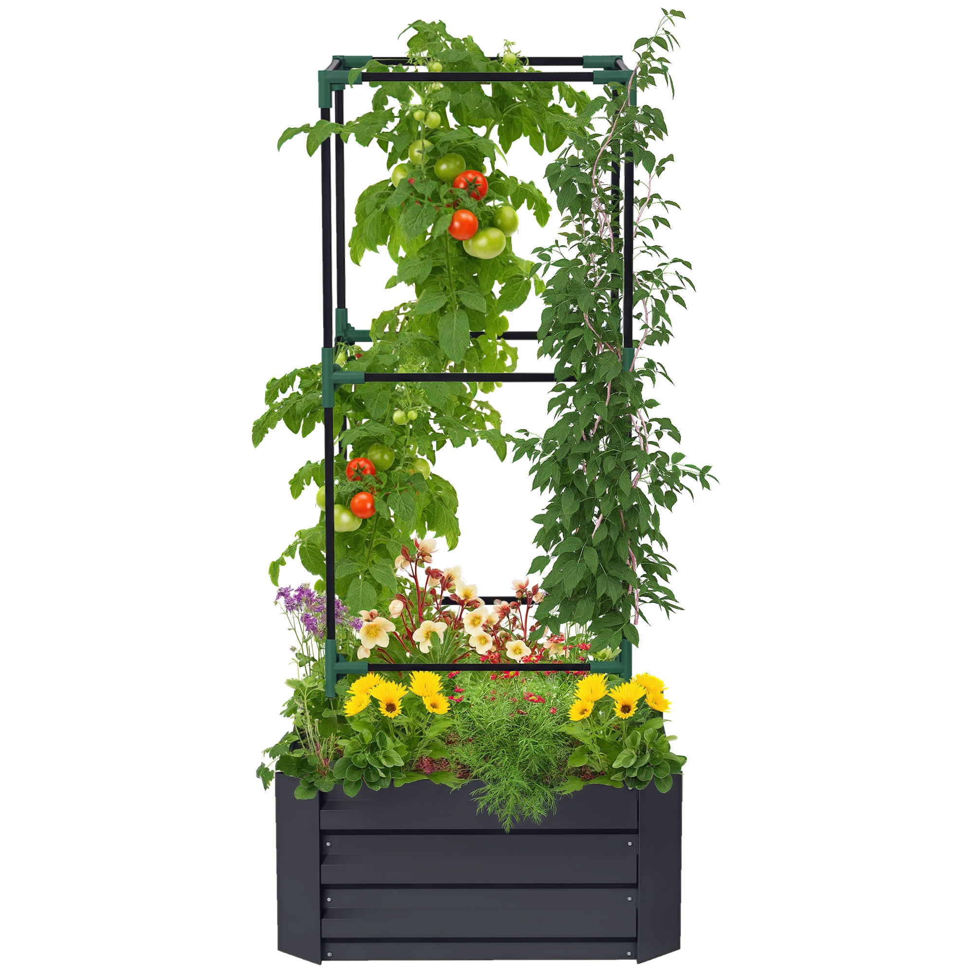 Click here for Outsunny Galvanized Raised Garden Bed With 3-Tier... prices