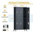GangMei Metal Storage Cabinet Locker with 6 Doors Large Steel Cabinet ...