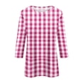 DORKASM 3/4 Sleeve Shirts for Women Spring Striped Crewneck Business ...