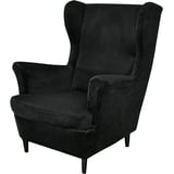 TOPCHANCES High Back Wing Chair Covers, 2-Piece Velvet Slipcover with ...