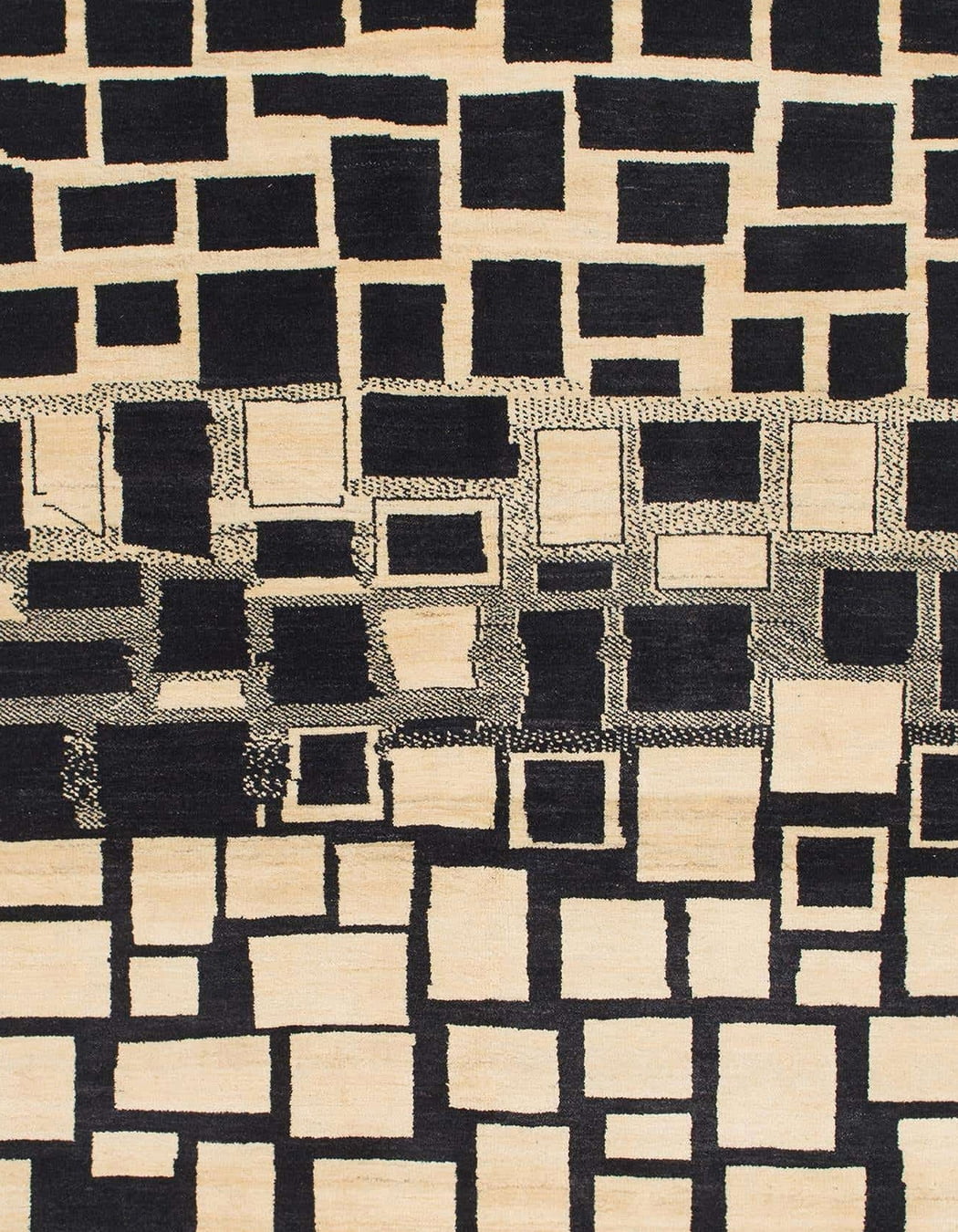 Ahgly Company Indoor Rectangle Abstract Charcoal Black Abstract Area ...