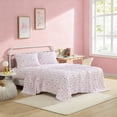 Betsey Johnson Pretty Tiles Pink Full Sheet Set, Soft Easy-Care Bedding ...