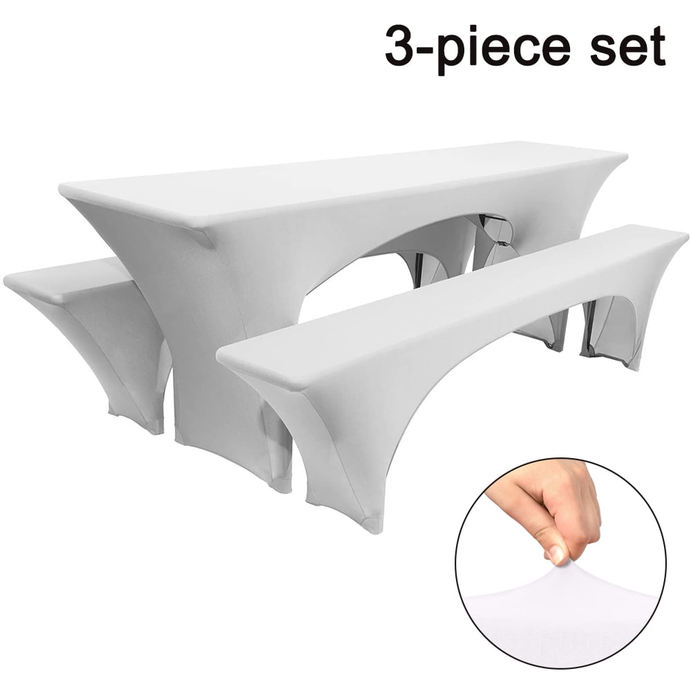 Elastic Beer Table Covers Beer Bench Cover & Tablecloth for 3 Sets of ...