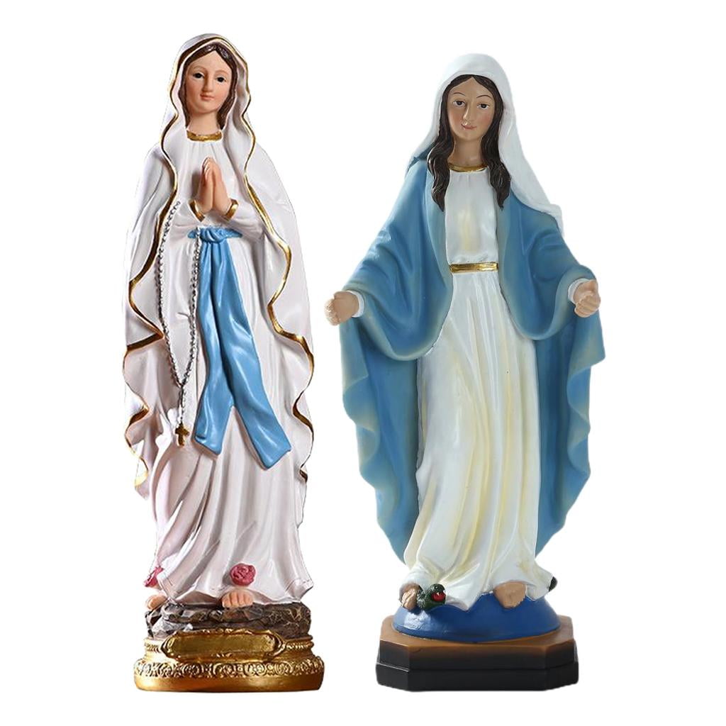 2x Resina Madonna Virgen María Estatua Estatuil Boda Navidad Decorativo ...