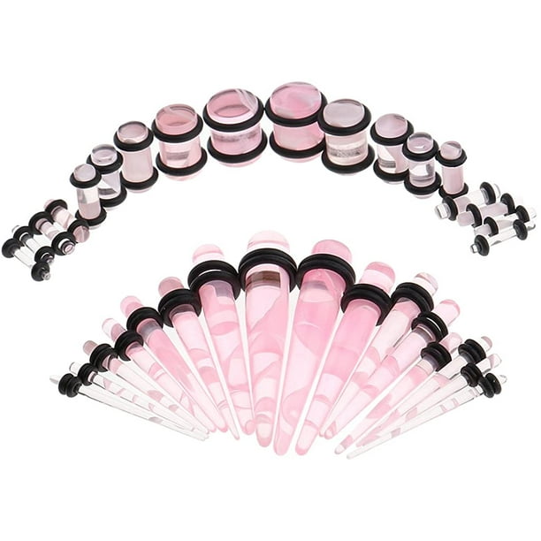 32 Pieces Tapers and Plugs Big Gauges Kit 0G 14G Ear Stretching Kit Ear ...