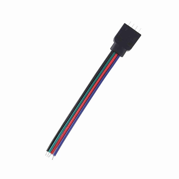 20 Piezas Cable Conector De 4 Pines Cables De Tira De Luces LED RGB De ...