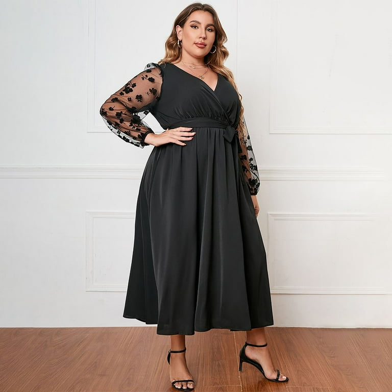 Black Tie Dresses Plus Size Women