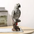 JWQFBC African Grey Parrot Statue Detailed Craftsmanship Resin Parrot ...