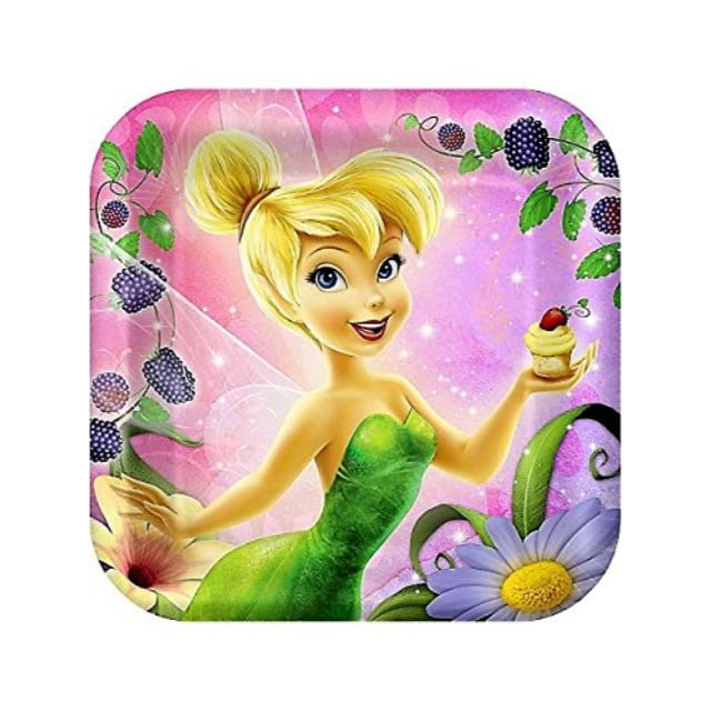 Tinker Bell 'Tink's Sweet Treats' Large Square Paper Plates (8ct ...