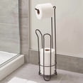 2X Floor Standing Paper Roll Towel Holder Stand Organizer Toilet Paper ...