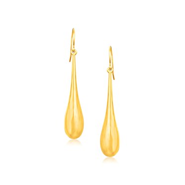 KoolJewelry 14k Yellow Gold Cut-Out Circle Swirl Drop Earrings ...