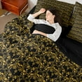Feelyou Gold Damask Flower Comforter Set 7pcs, Tribal Gothic Skull ...