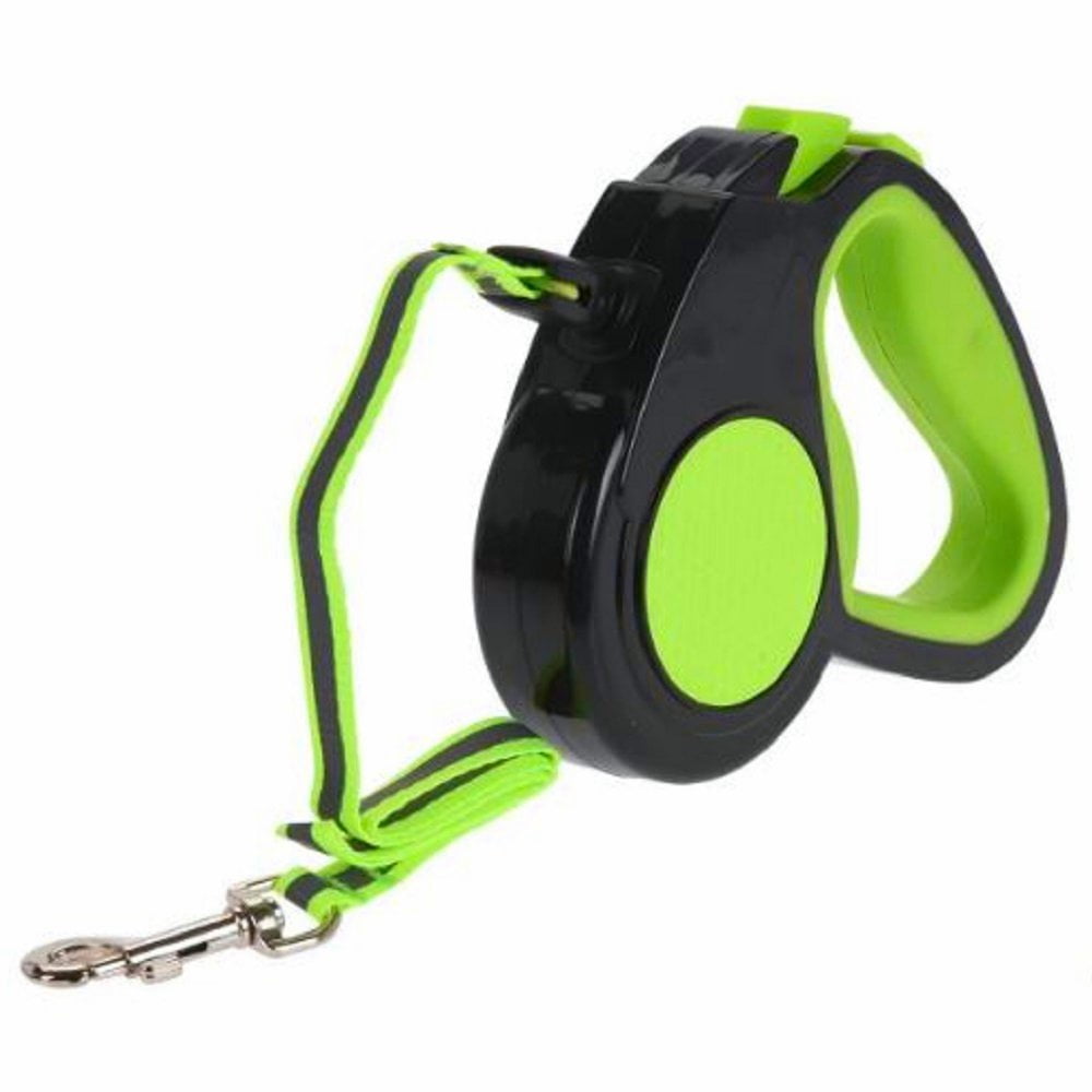 Green Reflective Automatic Dog Leash For Medium Breeds up to 44 Pounds ...