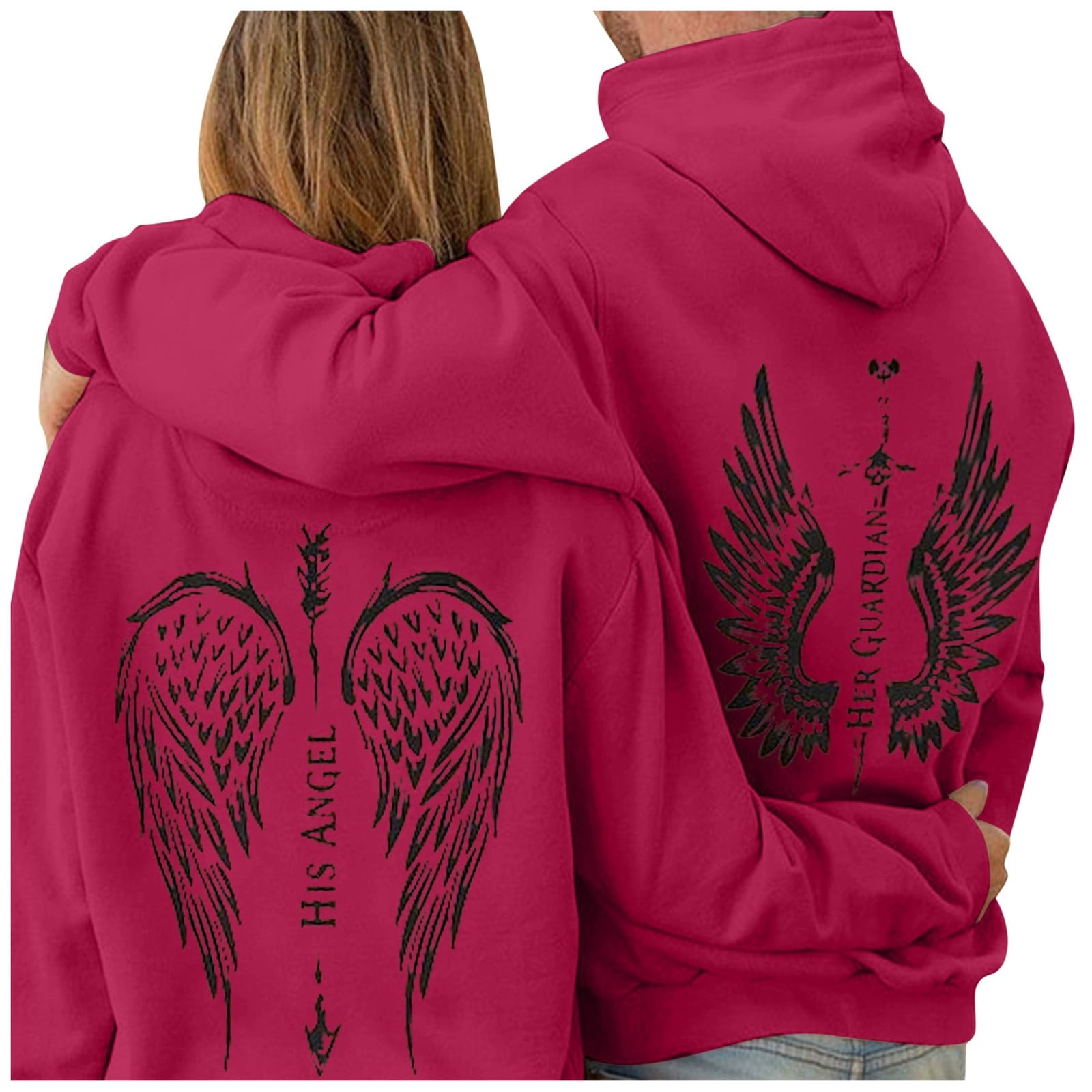 Click here for Tyuiop Couple Valentines Day Casual Graphic Hoodie... prices