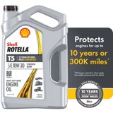 Shell Rotella T5 10W-30 Synthetic Blend Diesel Engine Oil, 1-Gallon ...