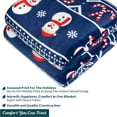 Christmas Snowman Throw Blanket | Blue Holiday Christmas Fleece Blanket ...