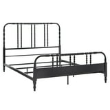 Weston Home Leona Metal Spool Full Bed, Black - Walmart.com