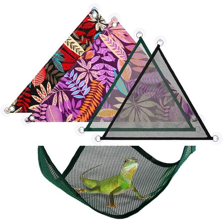 4 Pieces Bearded Dragon Lizard Hammock for Reptile Hanging Hammock ...