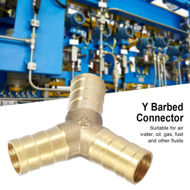 Y Hose Connector, Air Water Gas Seal Connector Joiner Brass Y Barbed ...