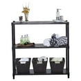 TRINITY EcoStorage 3 Tier Adjustable Flat Slat Wire Shelving, Dark ...