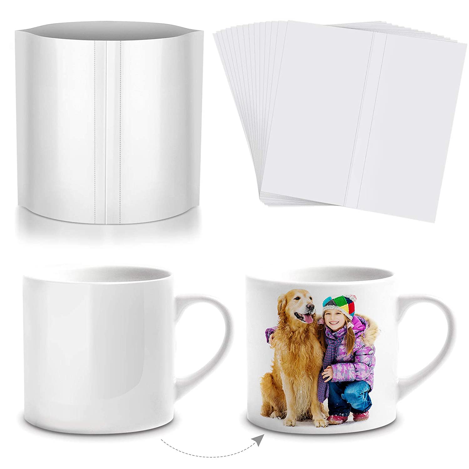 Sublimation Shrink Wrap Films 8 X 8 Inch White Heat Transfer Shrink Sublimation Shrink Wrap Films 8 X 8 Inch White Heat Transfer Shrink