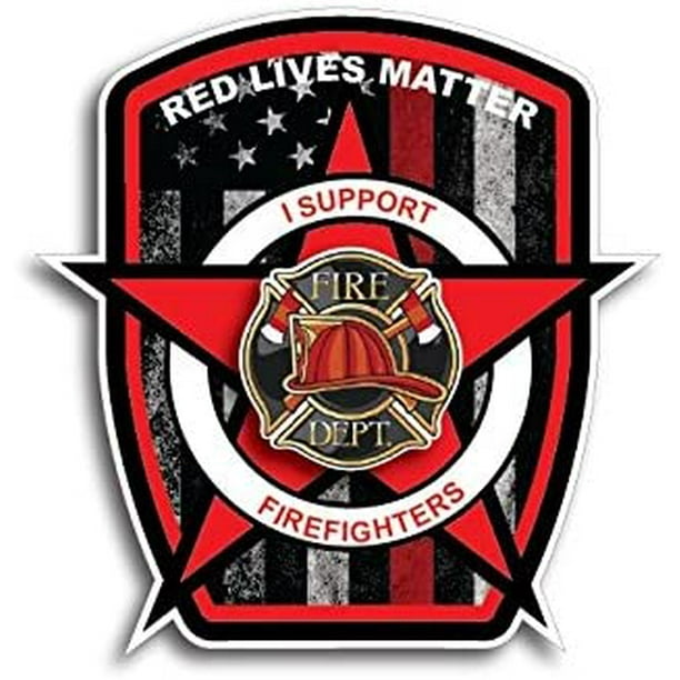 Thin Red Line Flag Firefighter Fire Department Fire Truck Red Lives ...