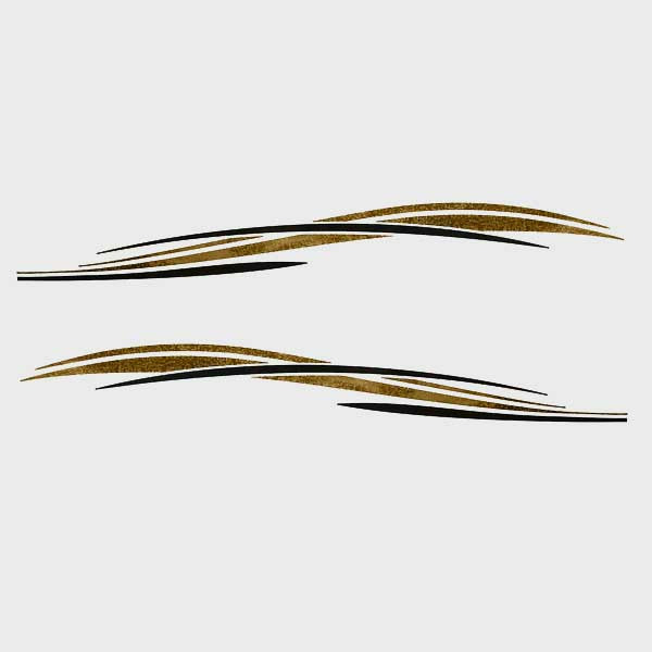 Rinker Boat Graphic Decals | Gold Black Stickers (Set Of 2) - Walmart.com