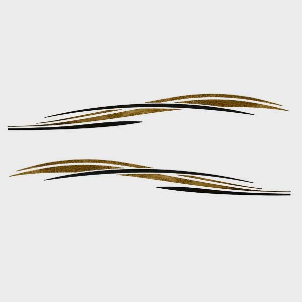 Rinker Boat Graphic Decals | Gold Black Stickers (Set Of 2) - Walmart.com