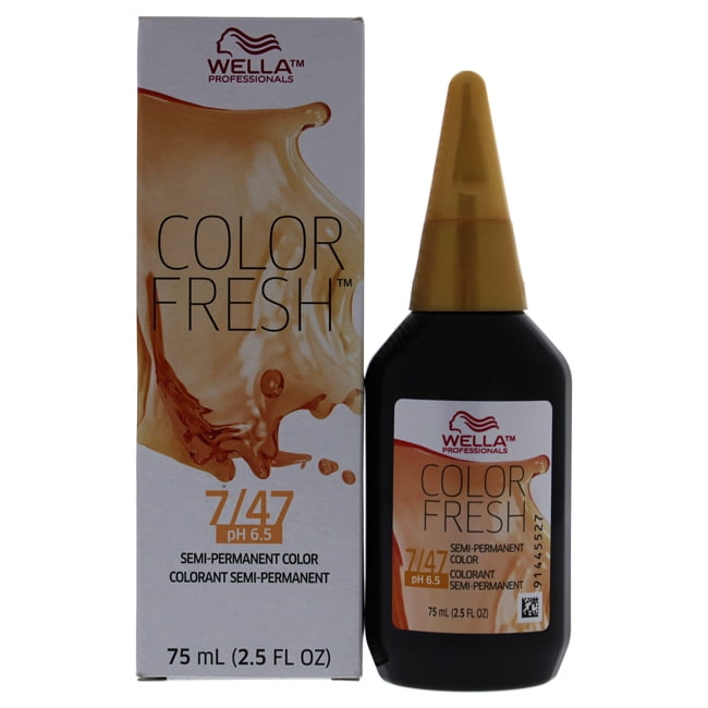 Wella - Wella Color Fresh Semi-Permanent Hair Color - 7/47 Medium ...
